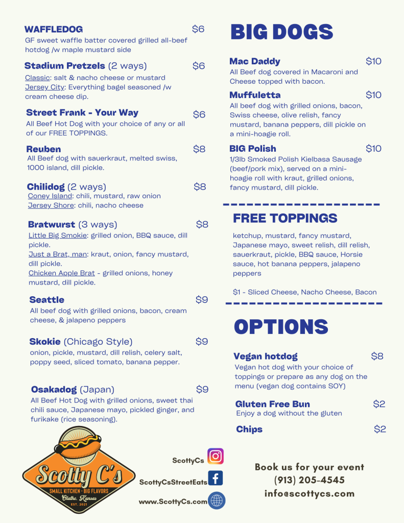 Menu – Scotty C's Street Eats